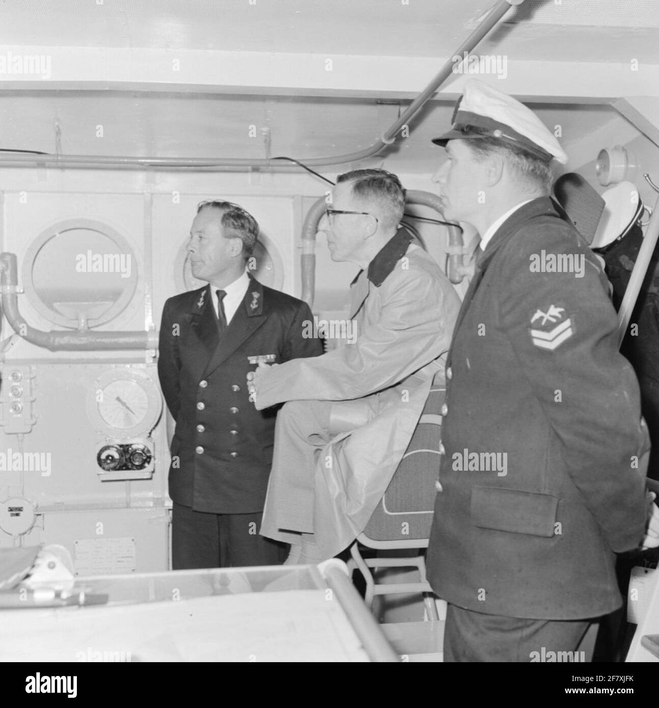 Professor Witkamp is sailing on board Hr.Ms. Friesland (1956-1979). The ...