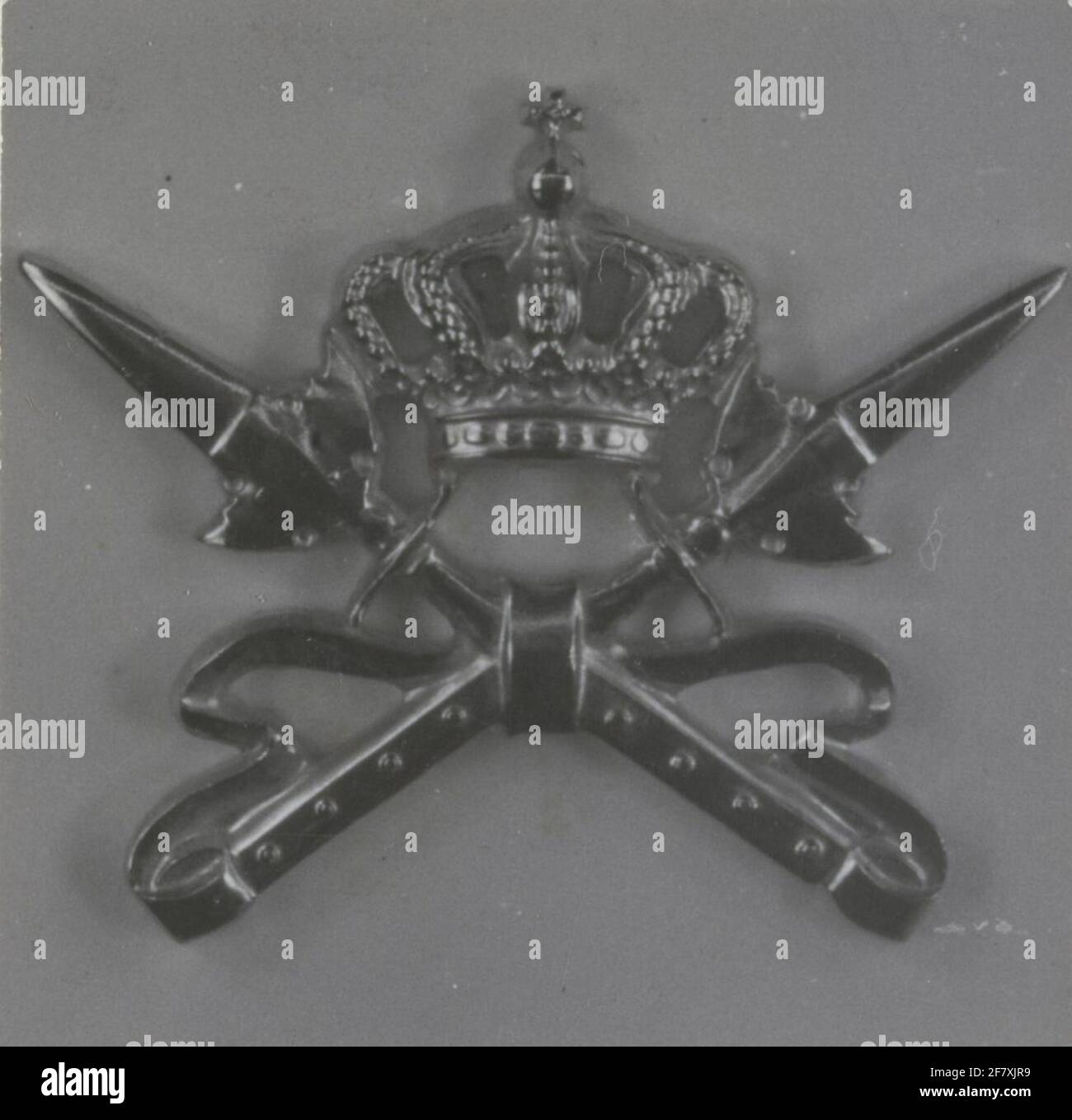 Collar level emblem branch of service, royal military school. Model ...