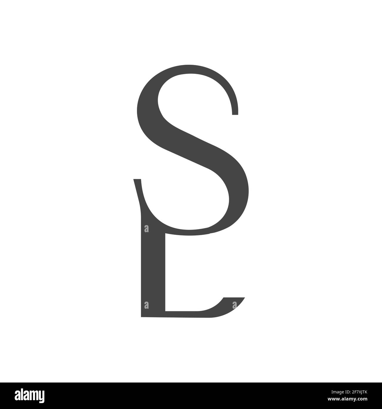 Initial SL letter logo vector template design. Creative abstract letter ...