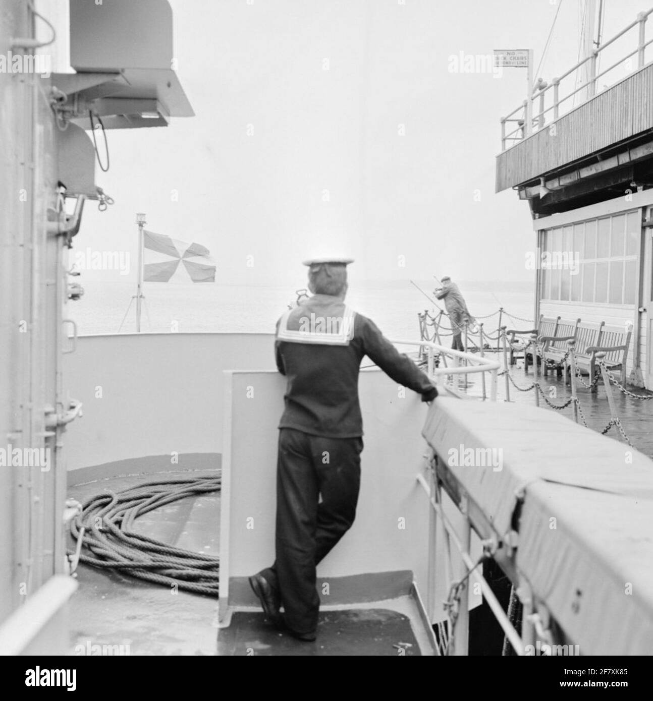 Fishing inspection in the North Sea with the frigate of predator class ...