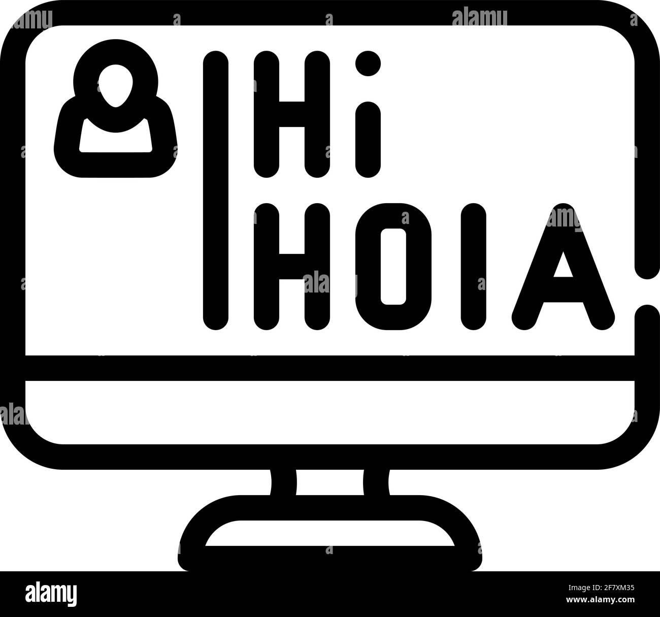 learning languages line icon vector illustration black Stock Vector ...