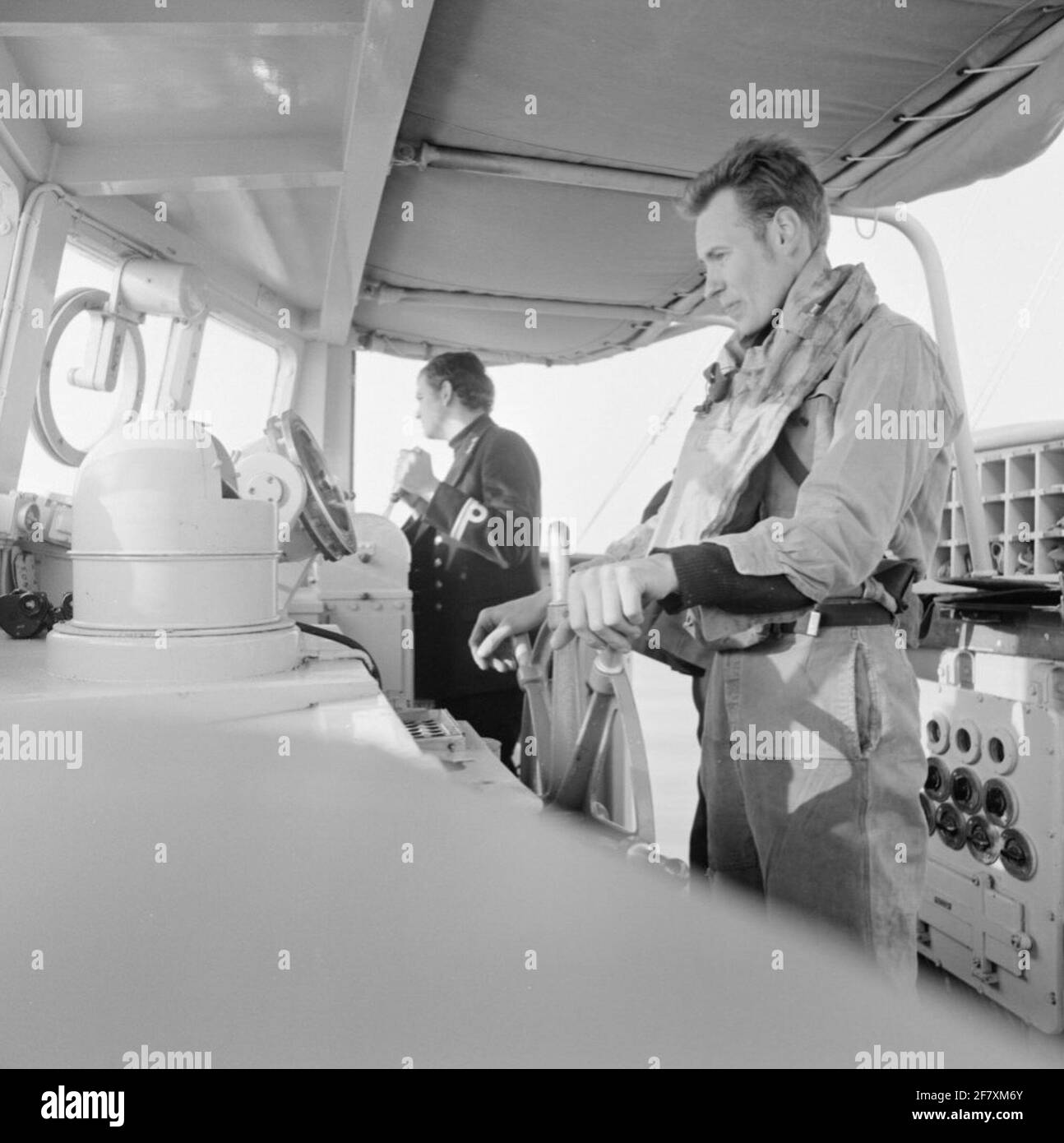 Seriner aboard a shallow water mine sweeper Stock Photo - Alamy