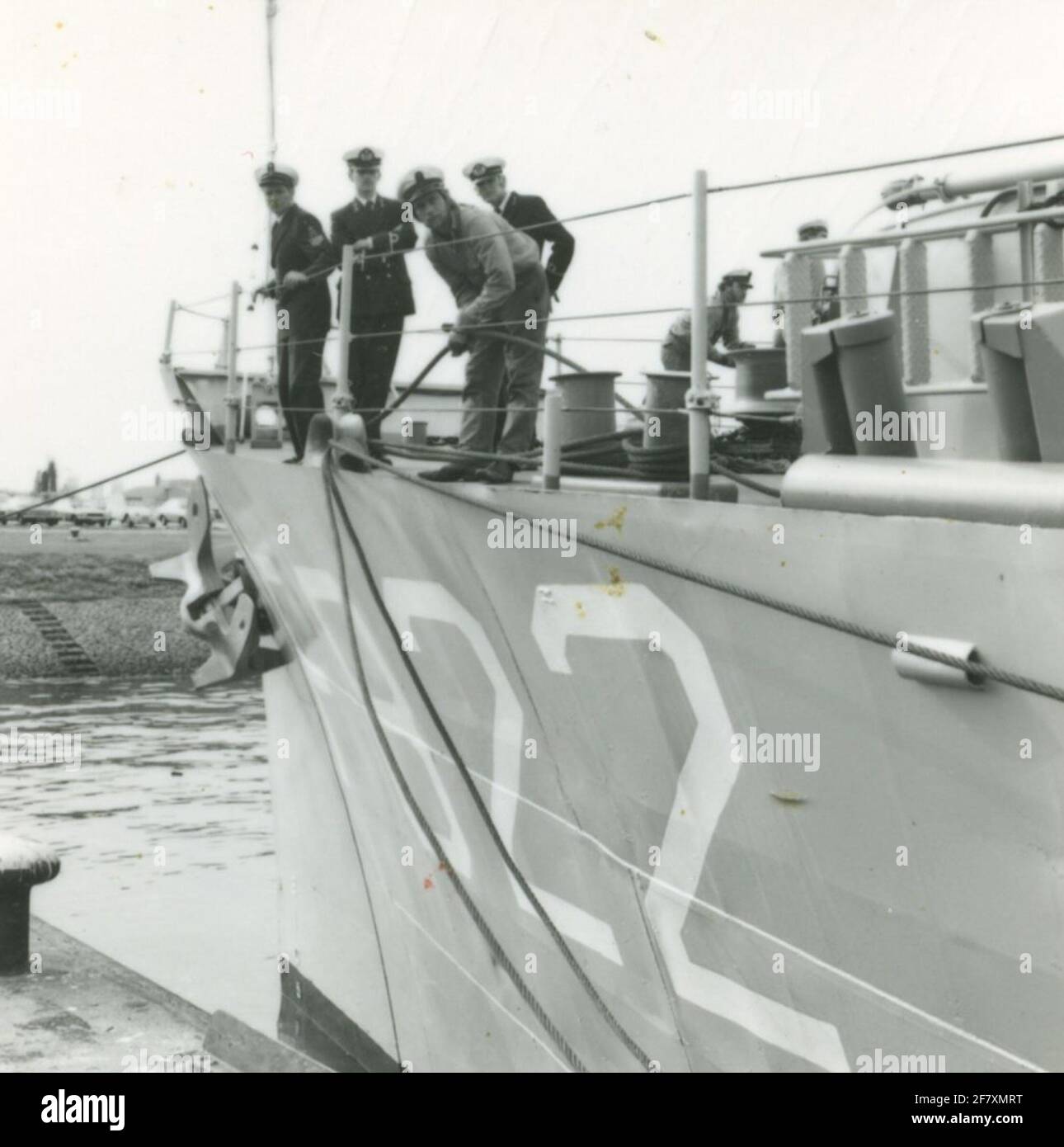Wolf class Frigate Hr.Ms. Jaguar (1954-1983), meets the quay in Den ...