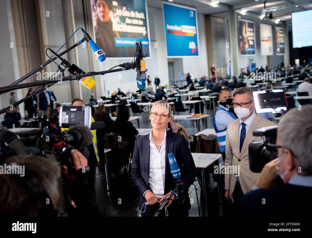 Dresden, Germany. 10th Apr, 2021. Alice Weidel, leader of the AfD ...