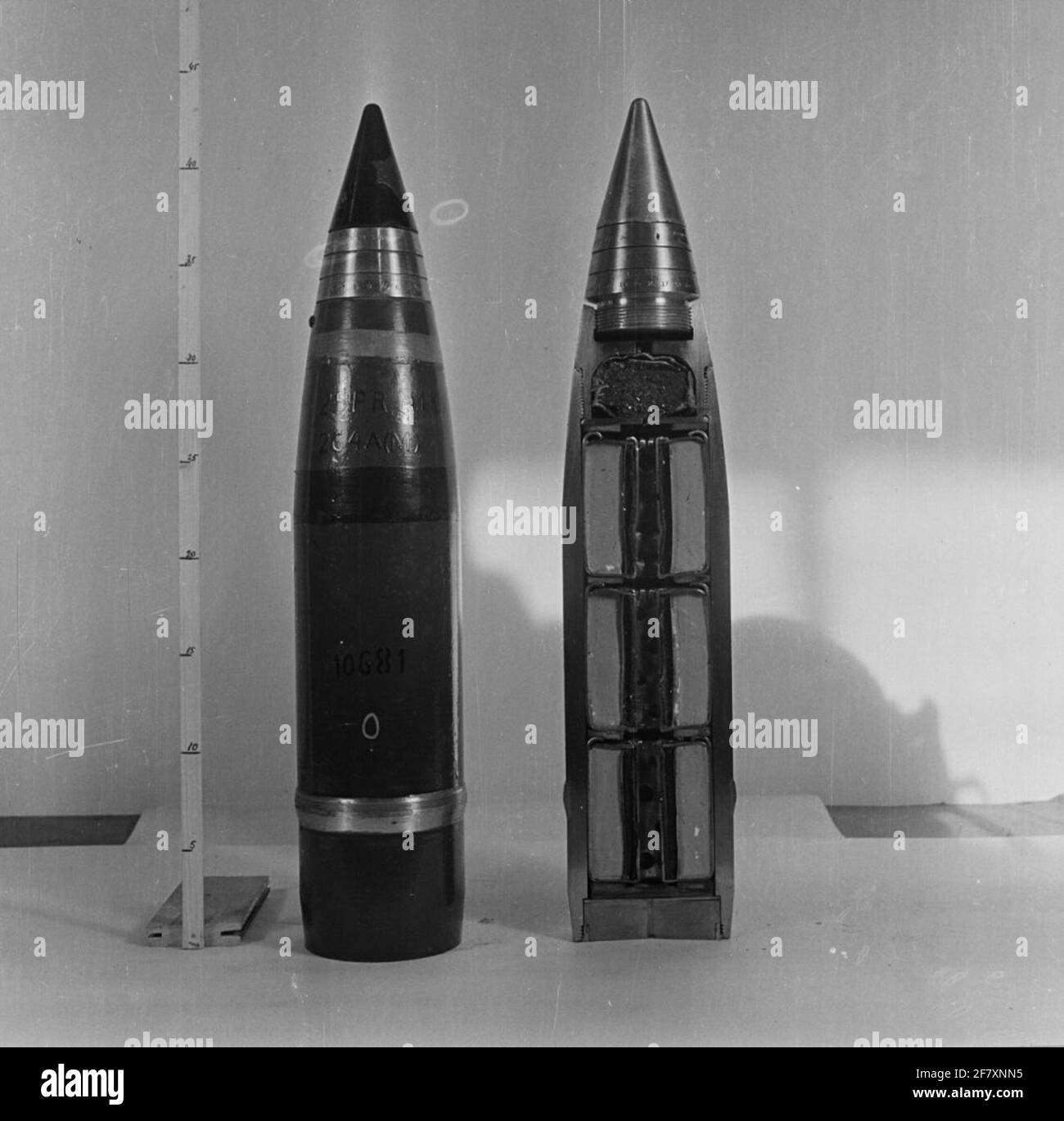Grenade head containing the inflammatory mechanism and the explosive ...