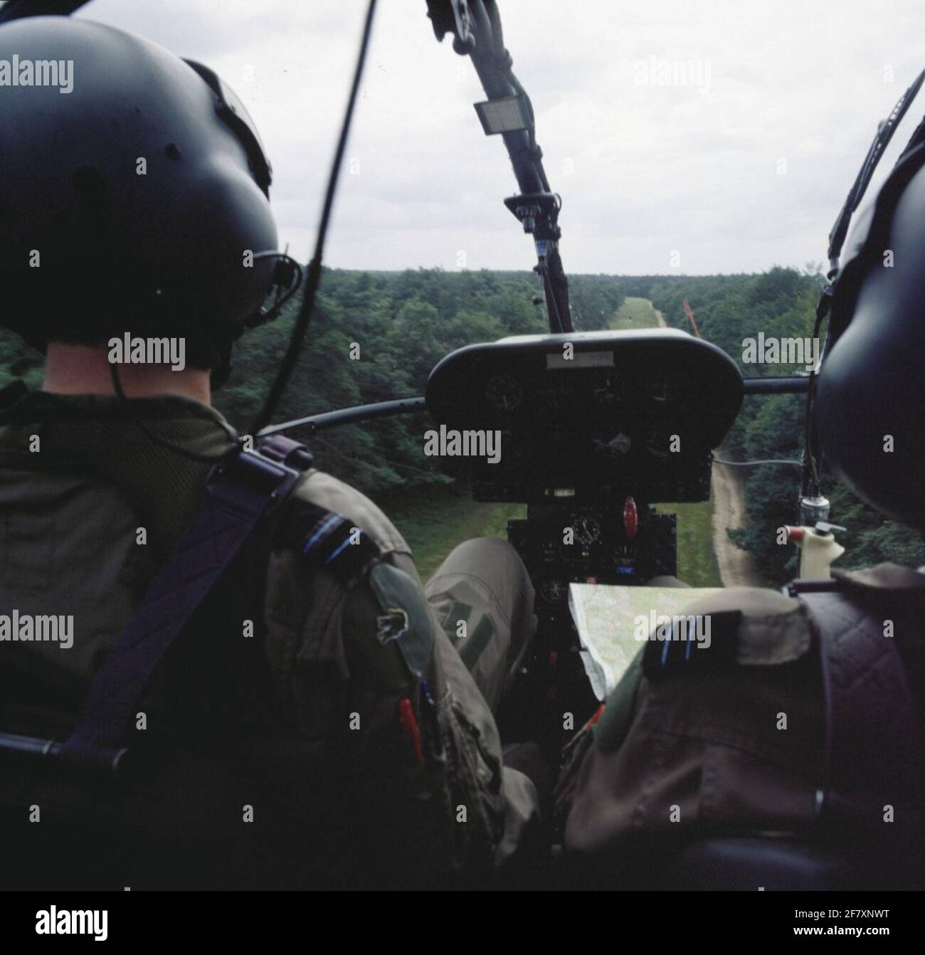 Kite and observer in the cockpit of an Alouette III of 300 squadron ...