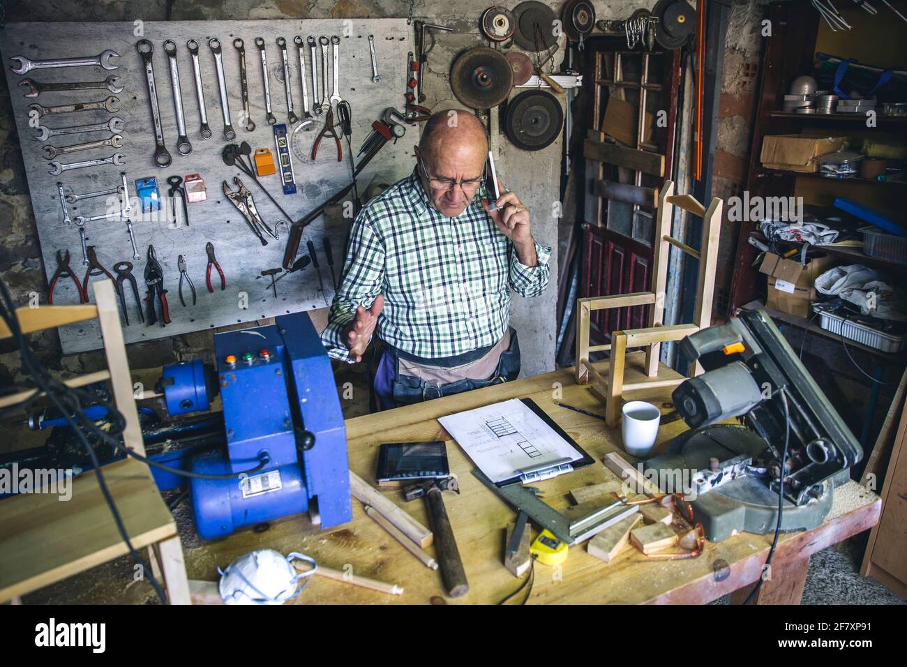 Carpenter work chair hi-res stock photography and images - Alamy
