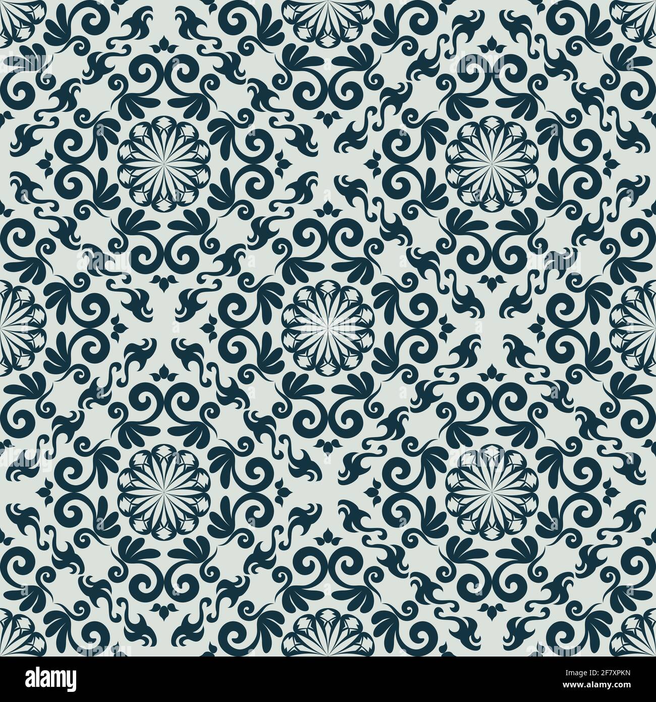 Damask seamless vector pattern. For easy making seamless pattern just ...