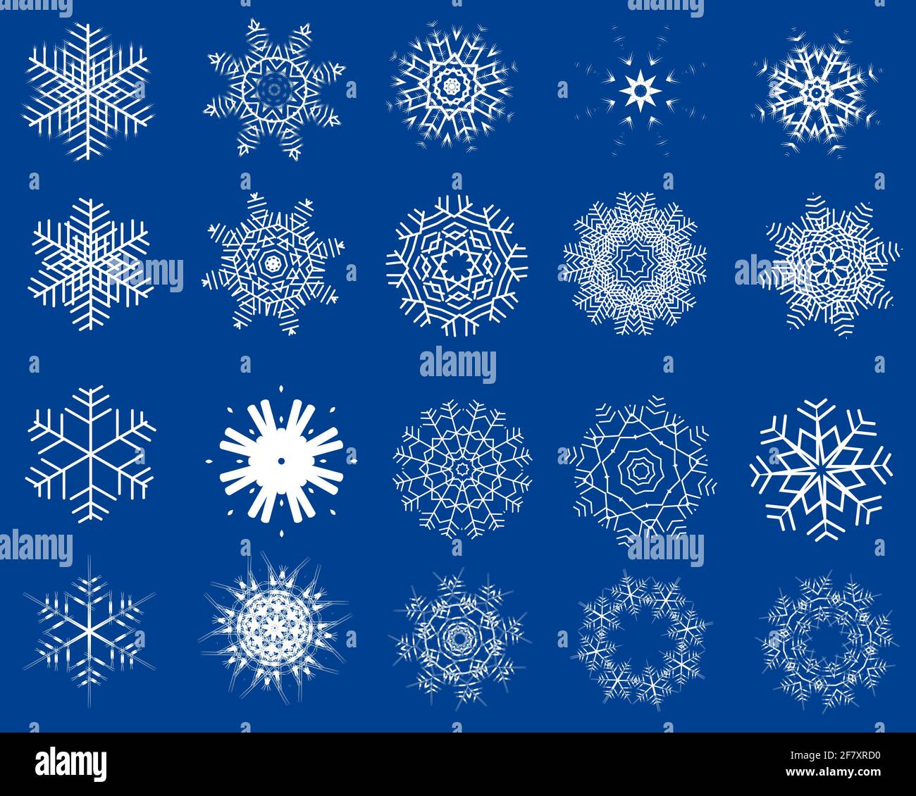 Collection of vector snowflakes in different shape Stock Vector Image ...