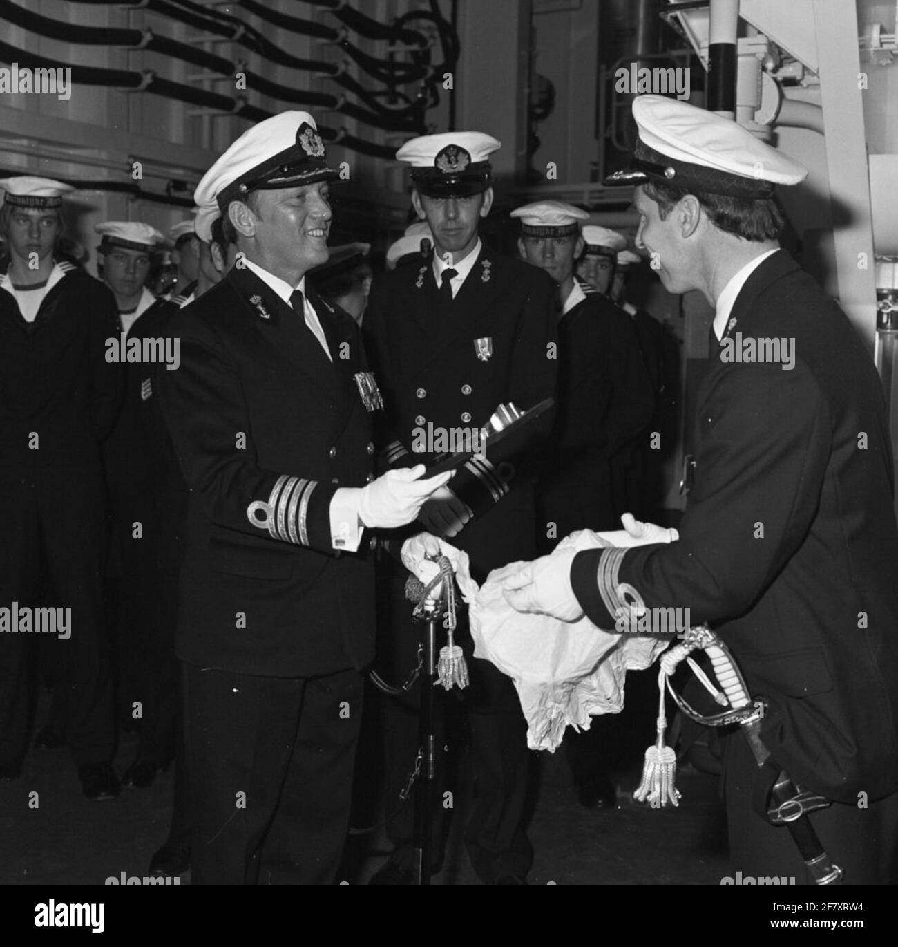 During transfer command ceremony Black and White Stock Photos & Images ...