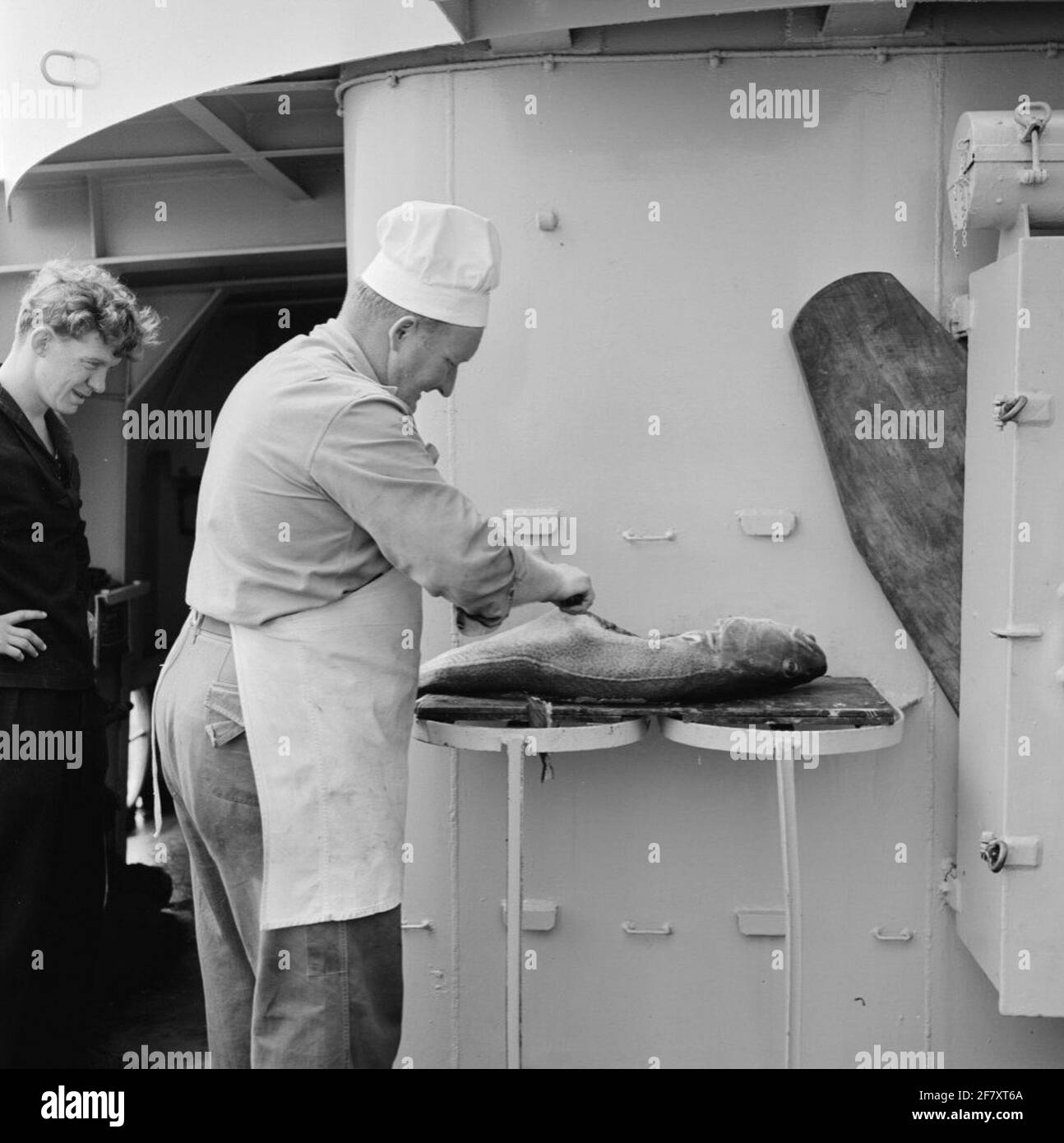 Fishing inspection in the North Sea with the frigate of predator class ...