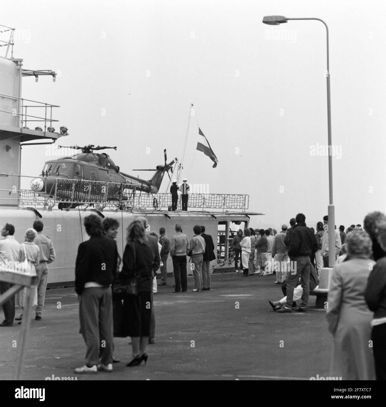 The Standard Fregat Hr.Ms. Jan van Brakel is moored in the port of Den ...