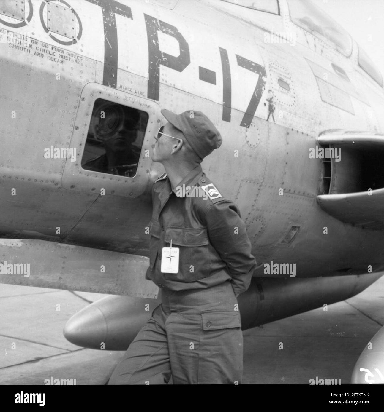 A Dutch Air Force Military Views a Klu Republic RF-84F Thunderflash ...