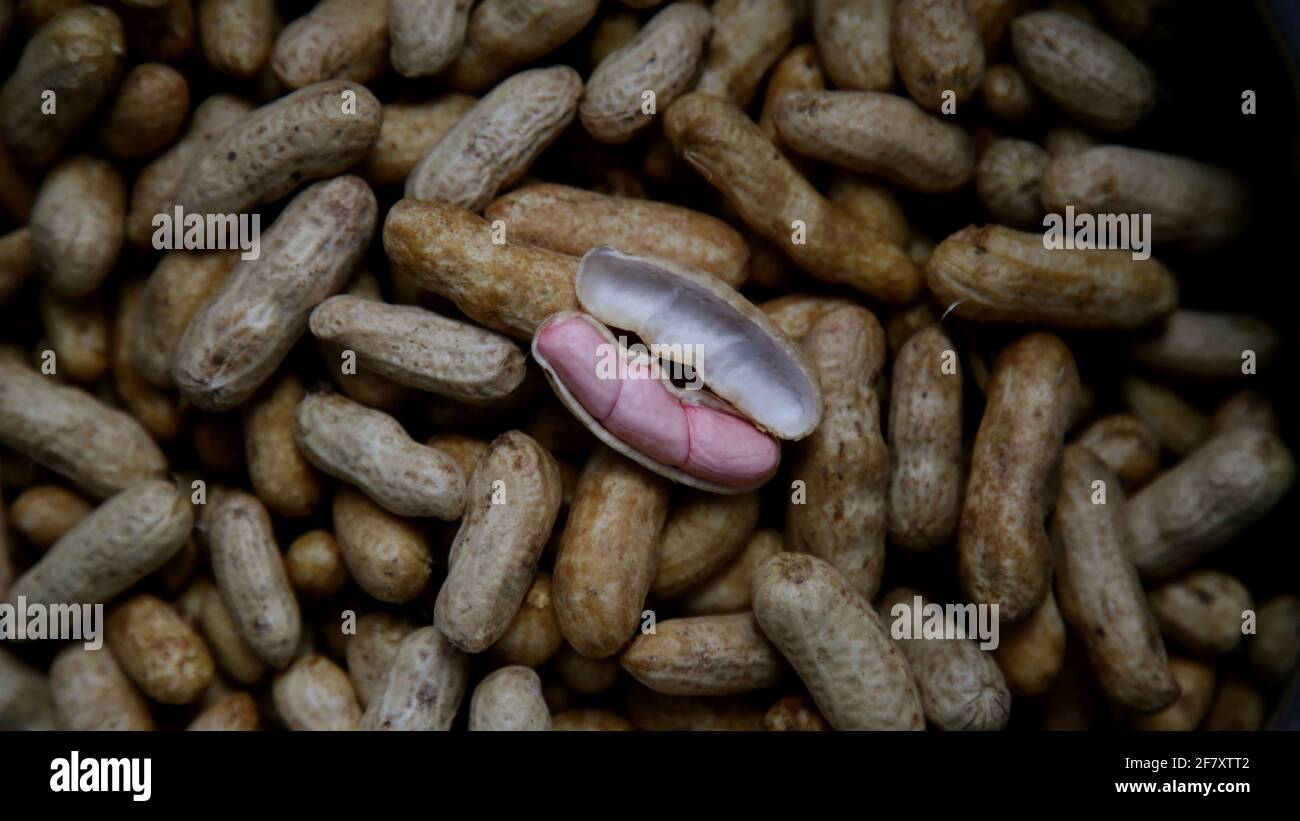 salvador, bahia / brazil - may 28, 2020: peanuts are seen in the city ...