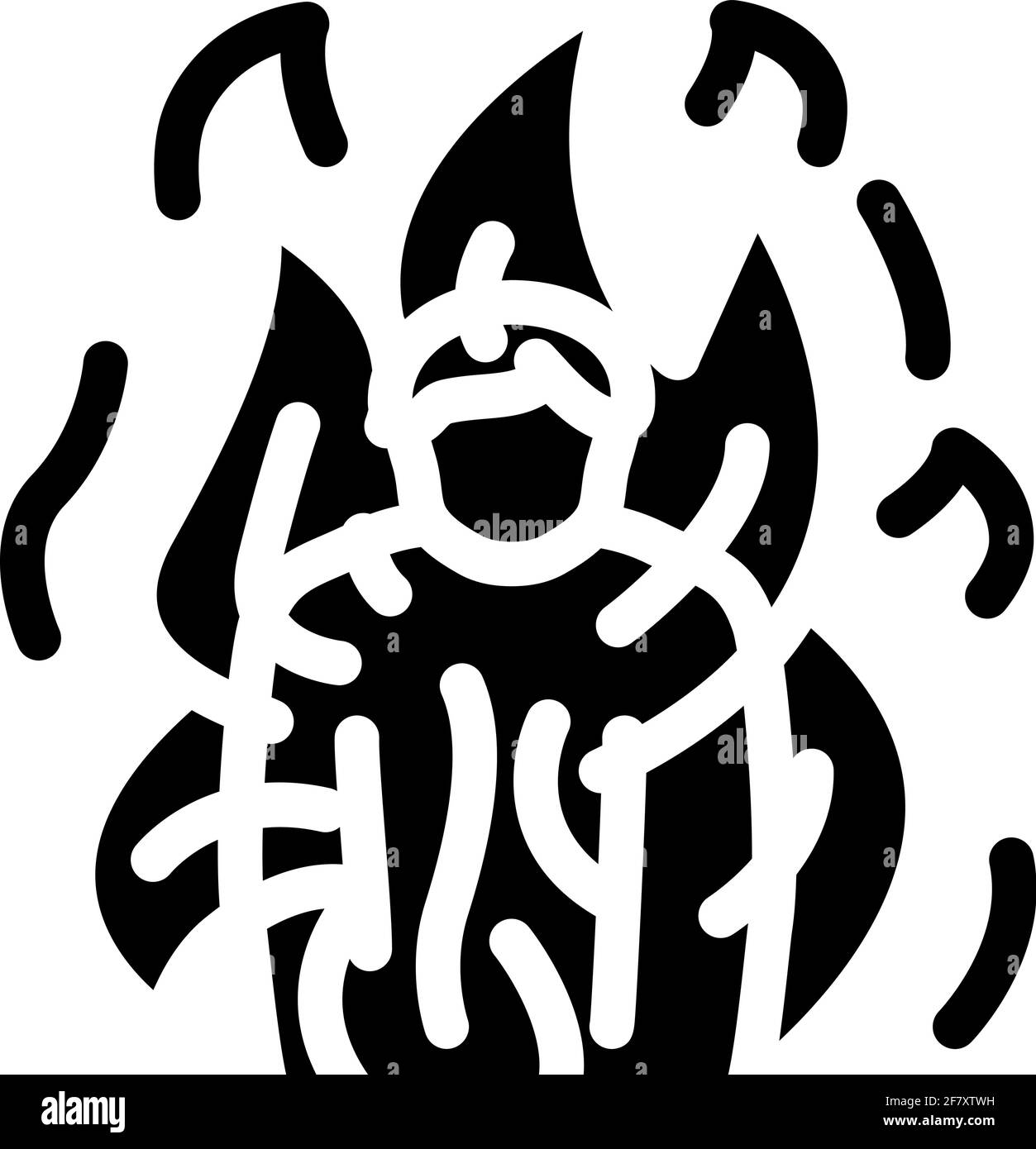 burning man event glyph icon vector illustration Stock Vector Image ...