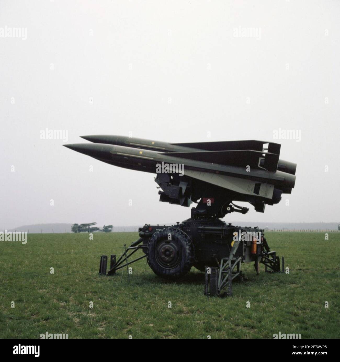 Hawk rockets on a launcher. The Hawk was developed for intercepting ...