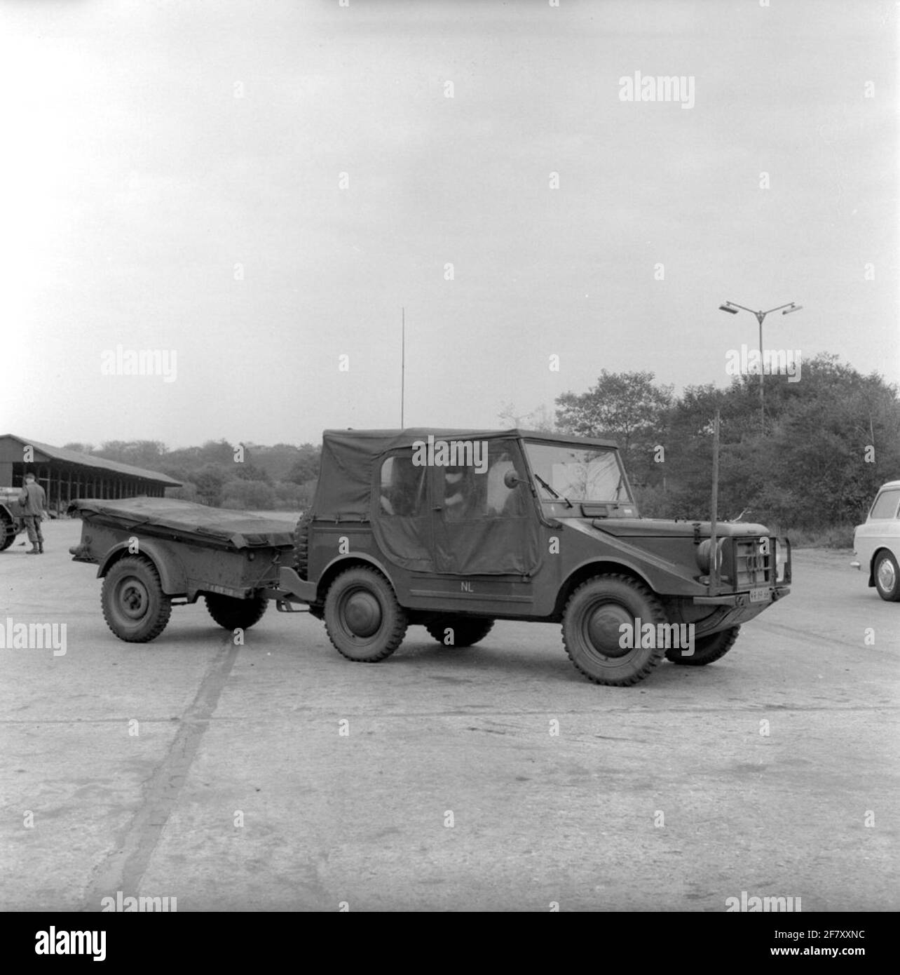 A DKW MUNGA from the Royal Army with trailer Stock Photo - Alamy