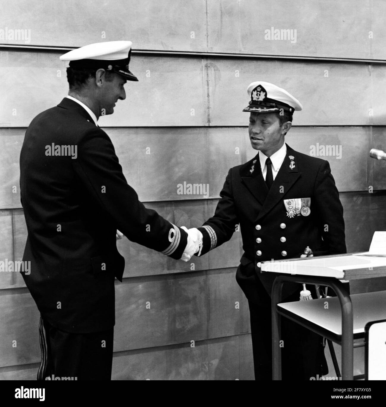 Command transfer hr.ms. Kortenaer. Captain Lieutenant at sea C.P ...