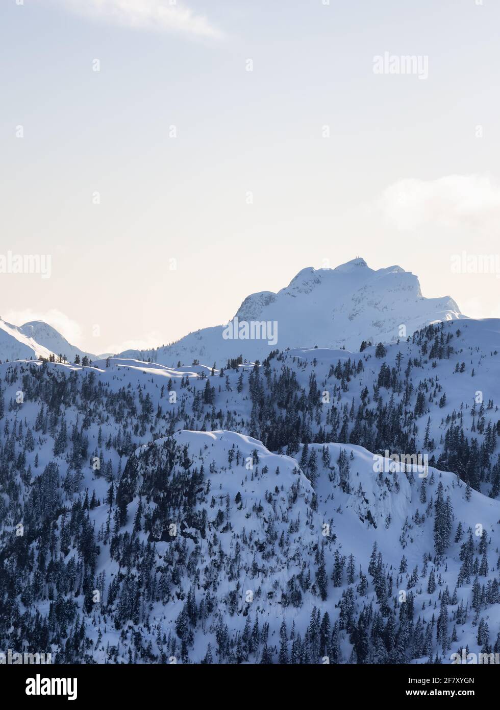 Canadian Mountain Landscape in Winter Stock Photo - Alamy
