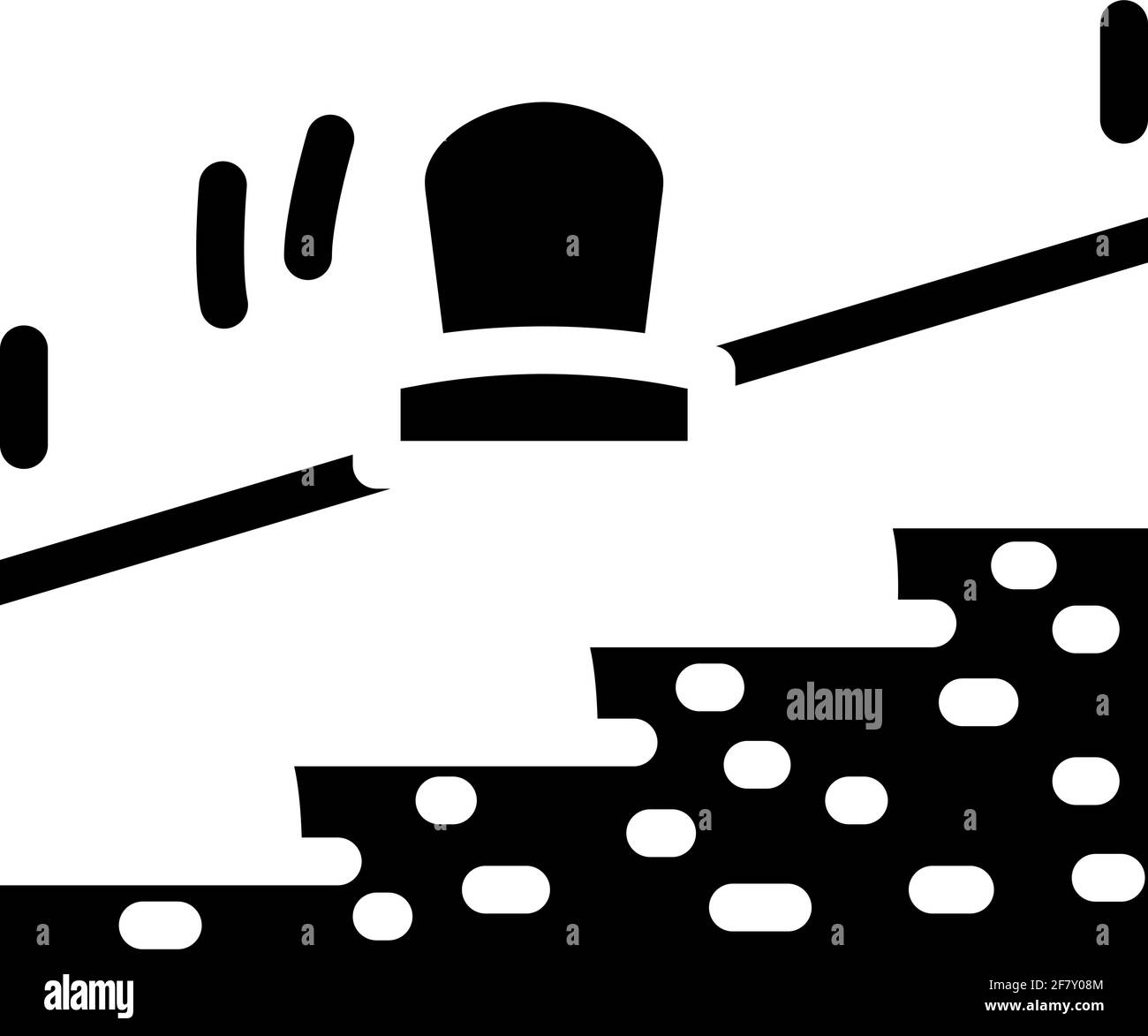 invalid elevator glyph icon vector illustration black Stock Vector ...