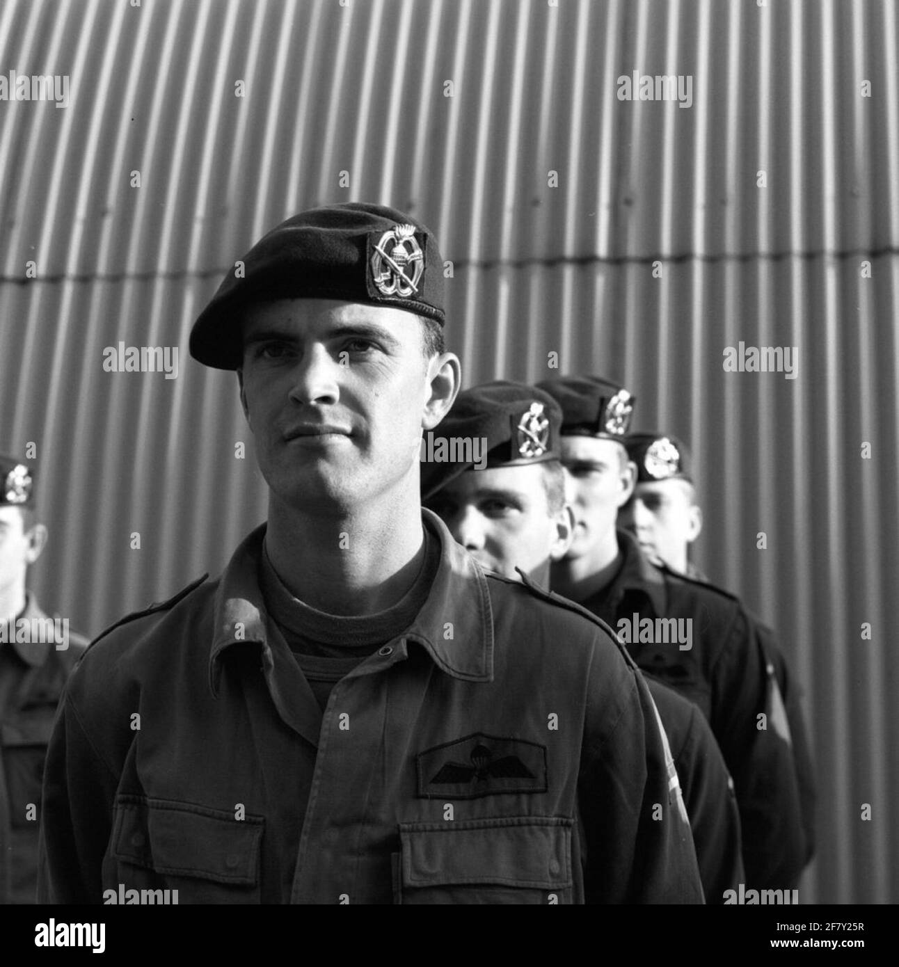Soldiers of the command troops during an appeal. Conscripts during ...
