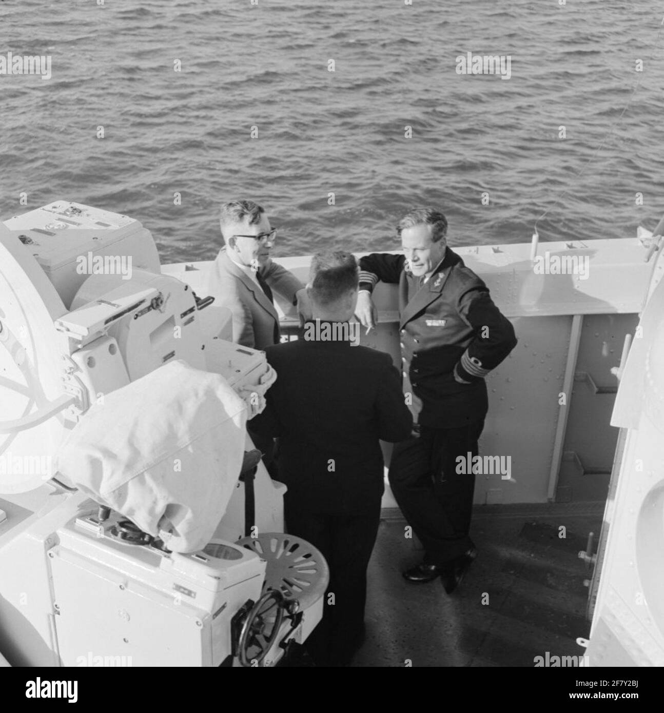 Professor Witkamp is sailing on board Hr.Ms. Friesland (D 812) (1956 ...