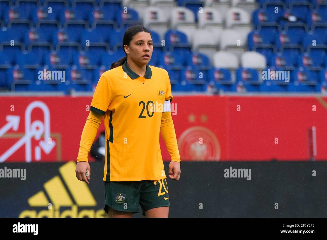 Wiesbaden, Germany . 10th Apr, 2021. Sam Kerr (20 Australia ) in action ...