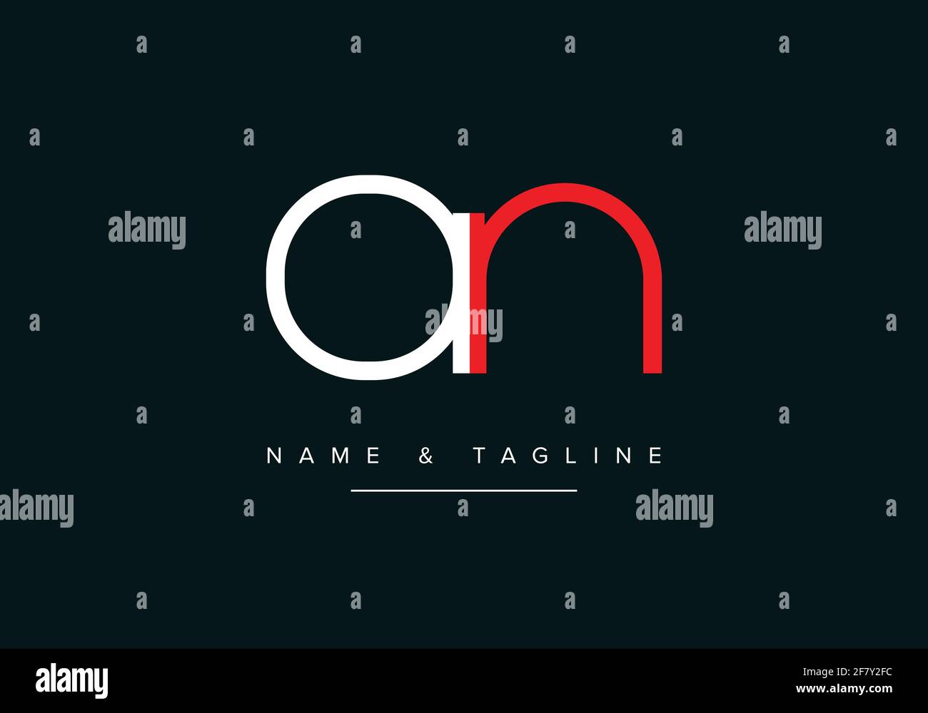 AN or NA Abstract initial monogram alphabet logo Stock Vector Image ...