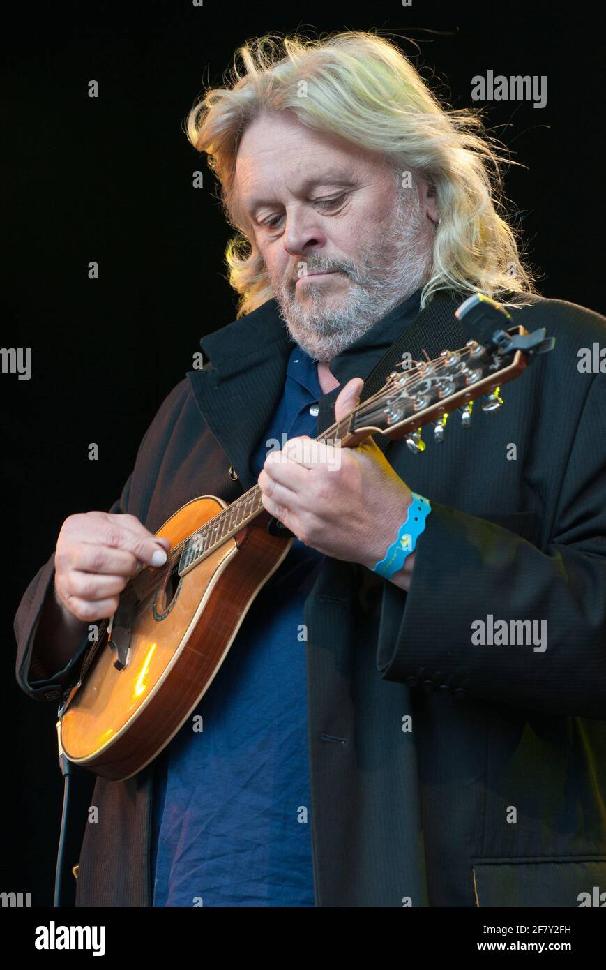 Phil Beer, Show of Hands performing at the Larmer Tree festival, UK ...
