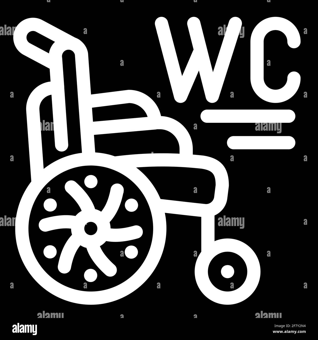 toilet for disabled glyph icon vector illustration Stock Vector Image ...