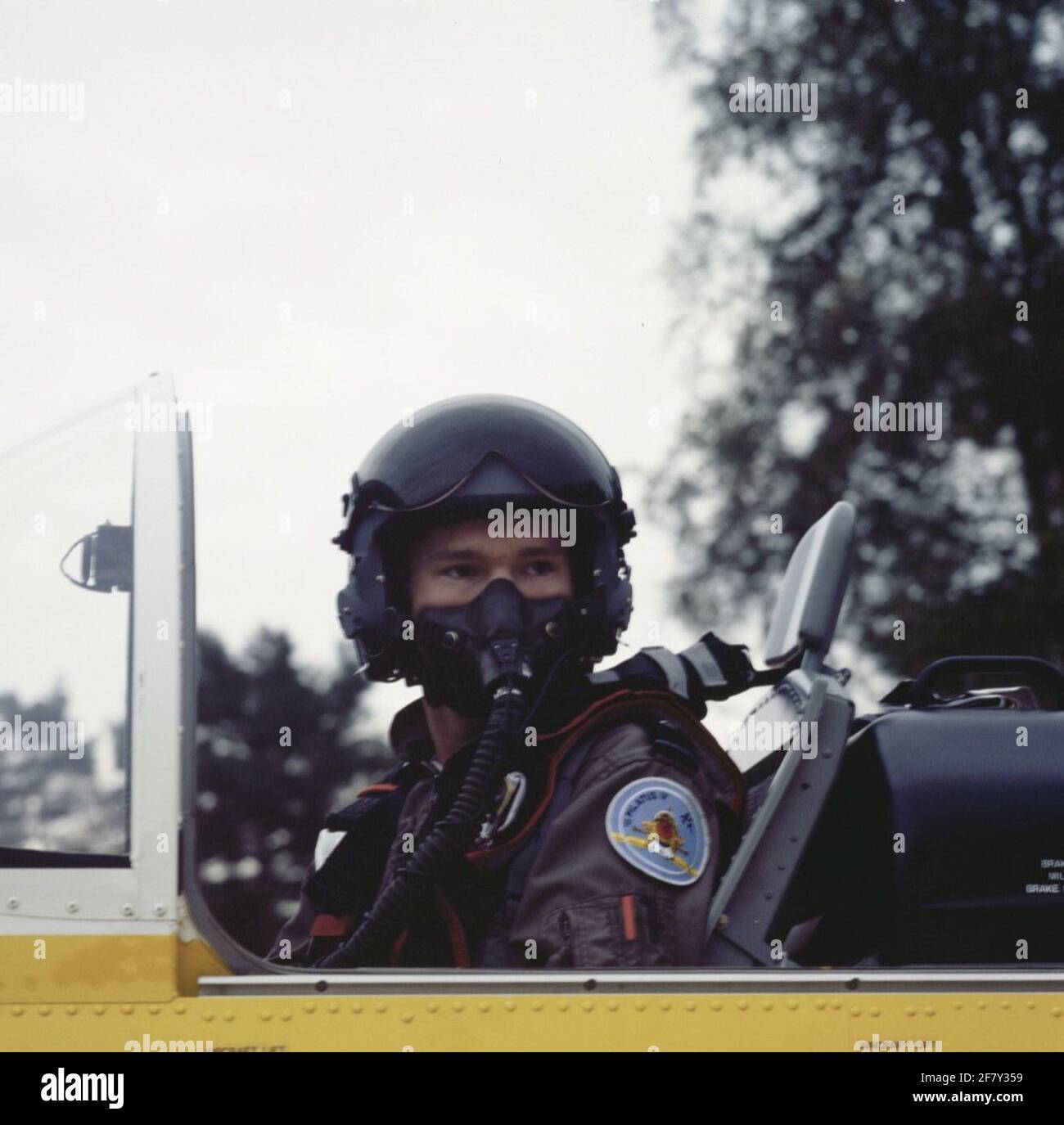 Apprentice kite in the cockpit of a Pilatus PC-7 turbo trainer of ...