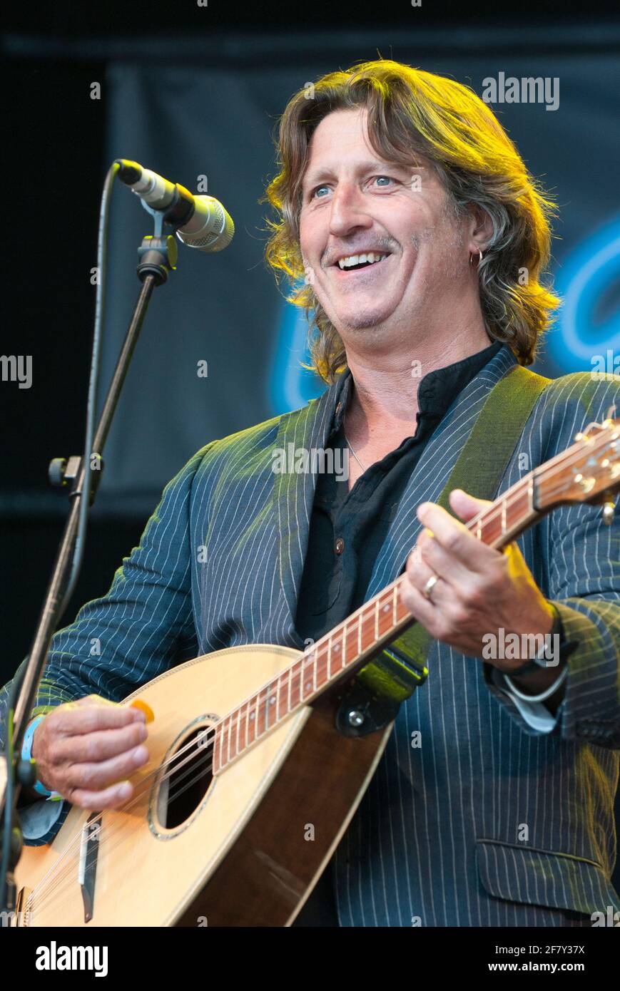 Steve Knightley, Show of Hands performing at the Larmer Tree festival ...
