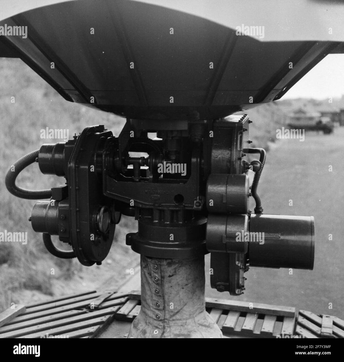 Platform with pivot part of the fire line radar AA 3MK7. This radar was ...