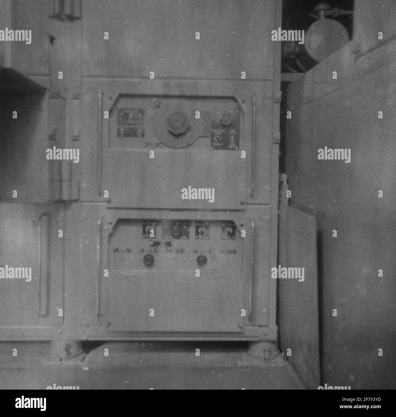 Portion of the control panel of the fire line radar AA 3MK7. This radar ...