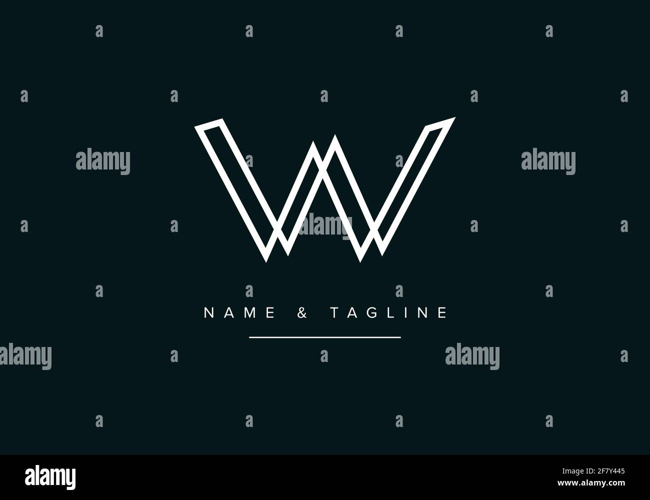 Letter ww vector vectors hi-res stock photography and images - Alamy