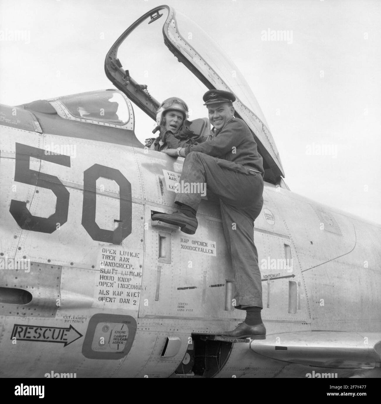 Last flight with an F-86K of 700 Squadron from the Twente airbase Stock ...