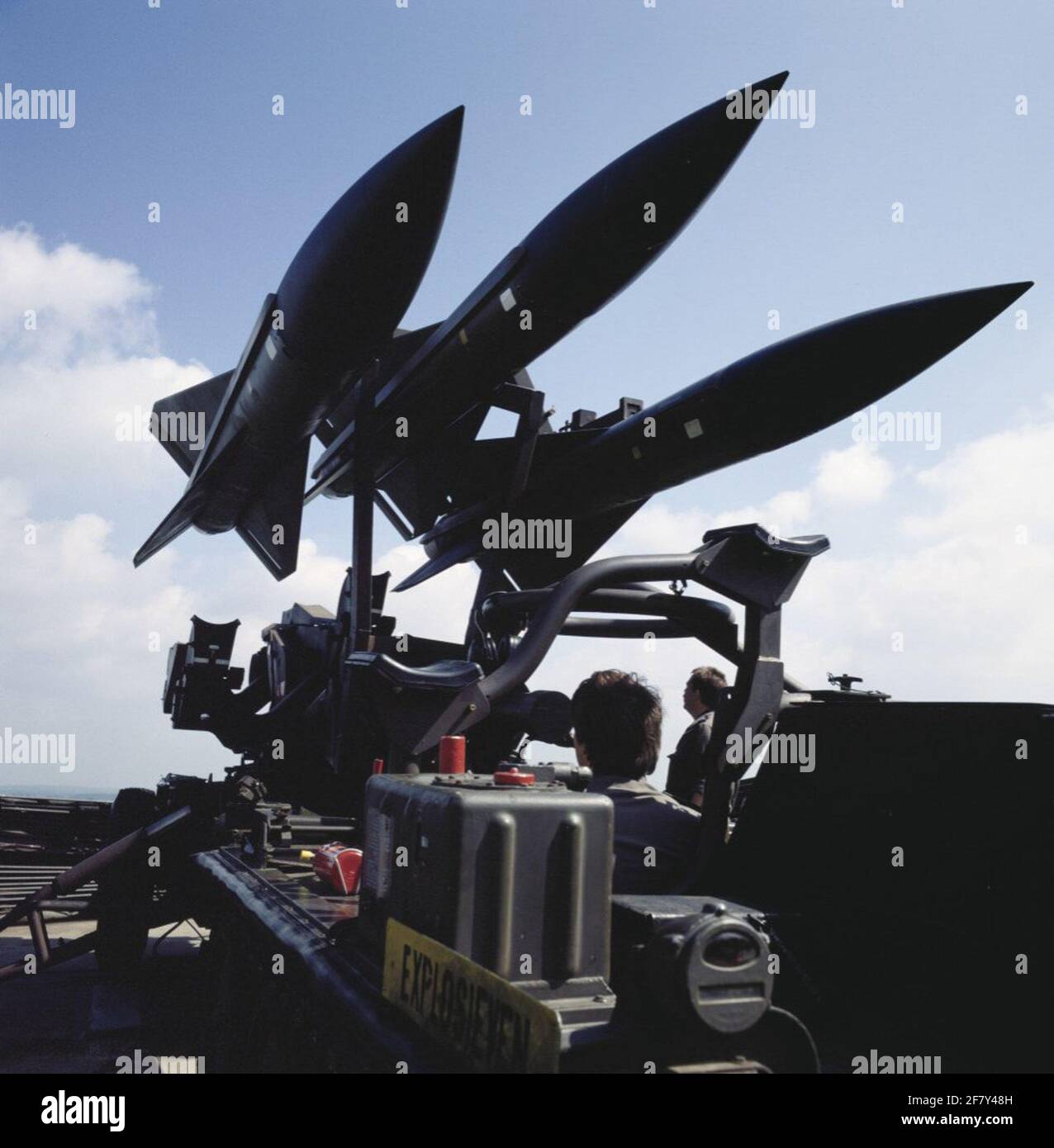 Missile transport. Transfer from Hawk missiles to a pallet using the ...