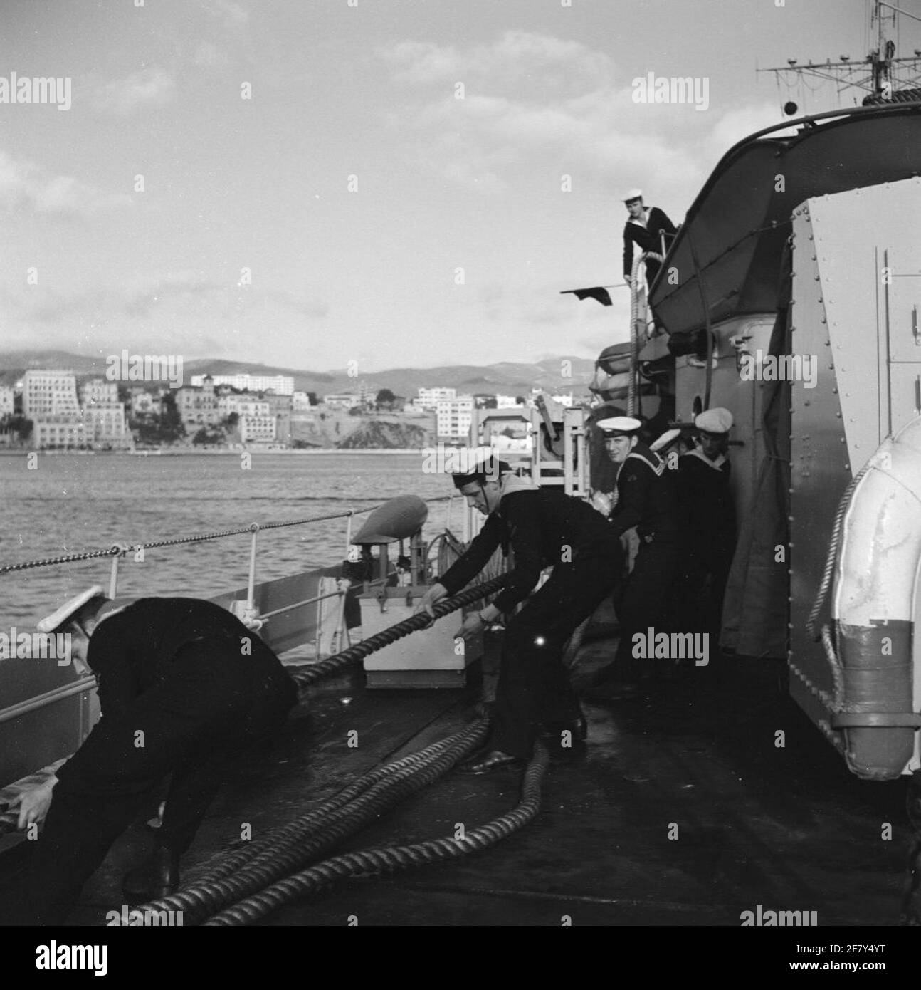 The torpedo boat hunter Hr.Ms. Evertsen (D 802) visited Palma de ...