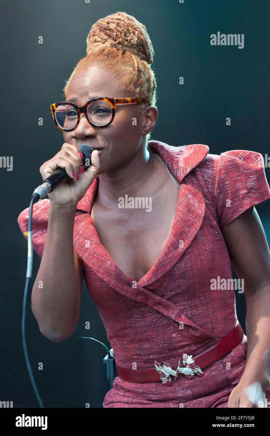 Nigerian-French singer Asa performing at the Womad festival, UK, July ...