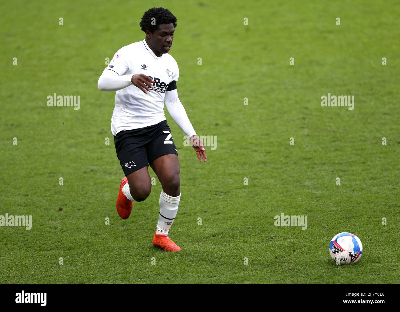 Derby County's Festy Ebosele during the Sky Bet Championship match at ...