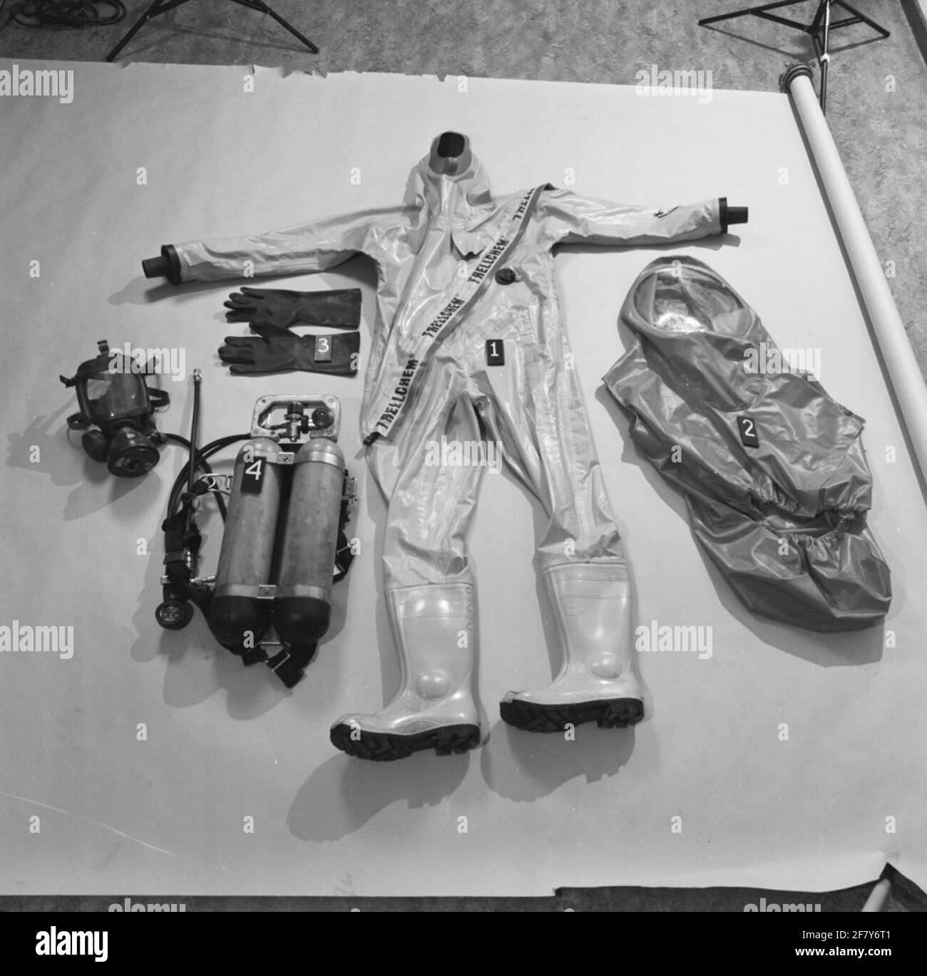 Safety clothing for combating chemical or nuclear contamination Stock ...