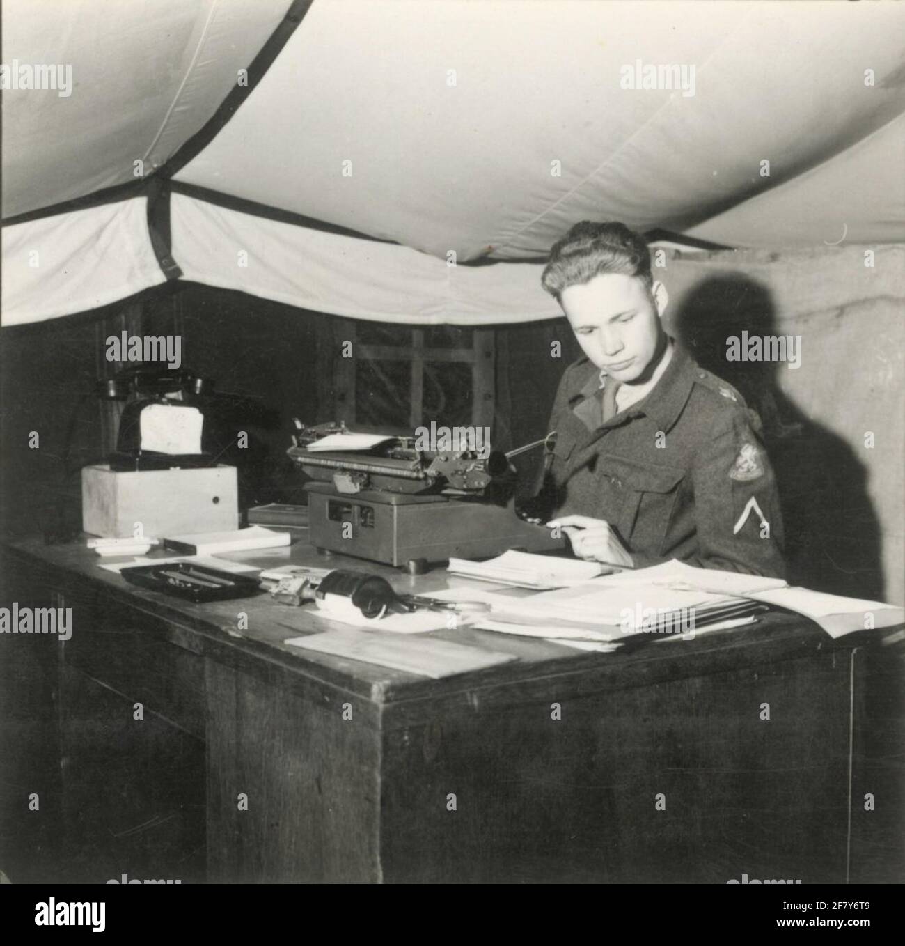 Cavalry Schietkamp. "De Vliehors" the Sergeant Administrator at work in ...