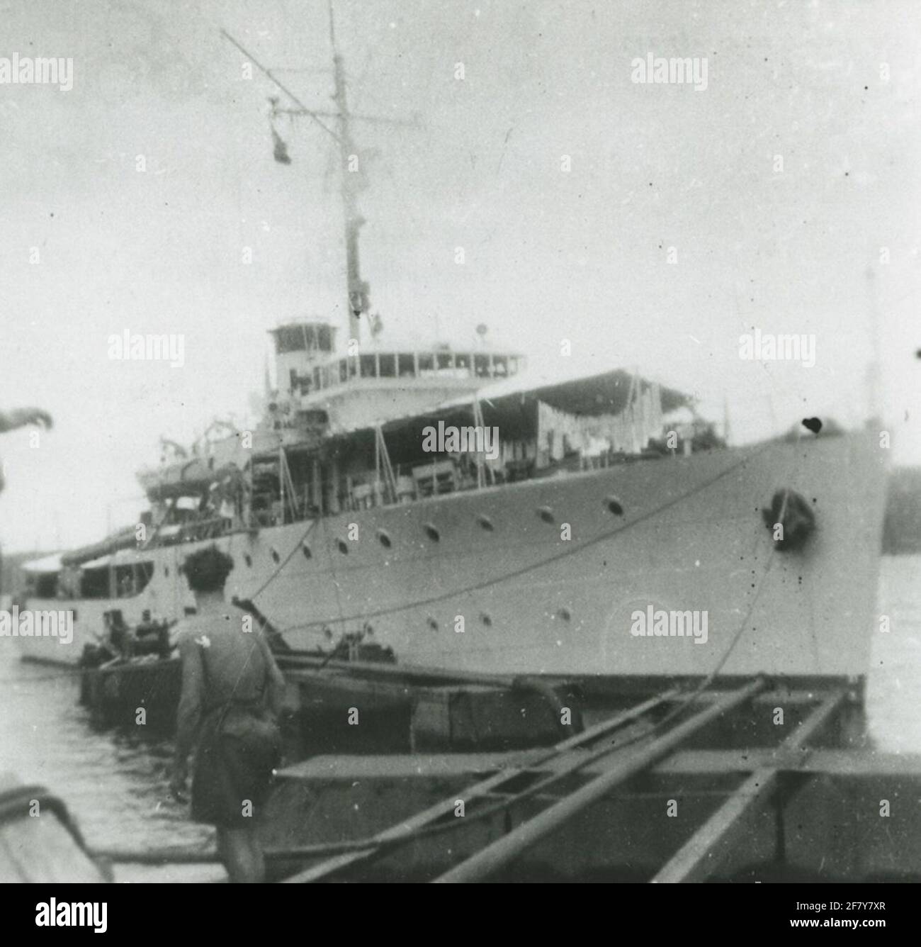 Mine sweep Hr.Ms. Boar (1946-1961) (ex-rans toowoomba) in Surabaya Stock Photo - Alamy