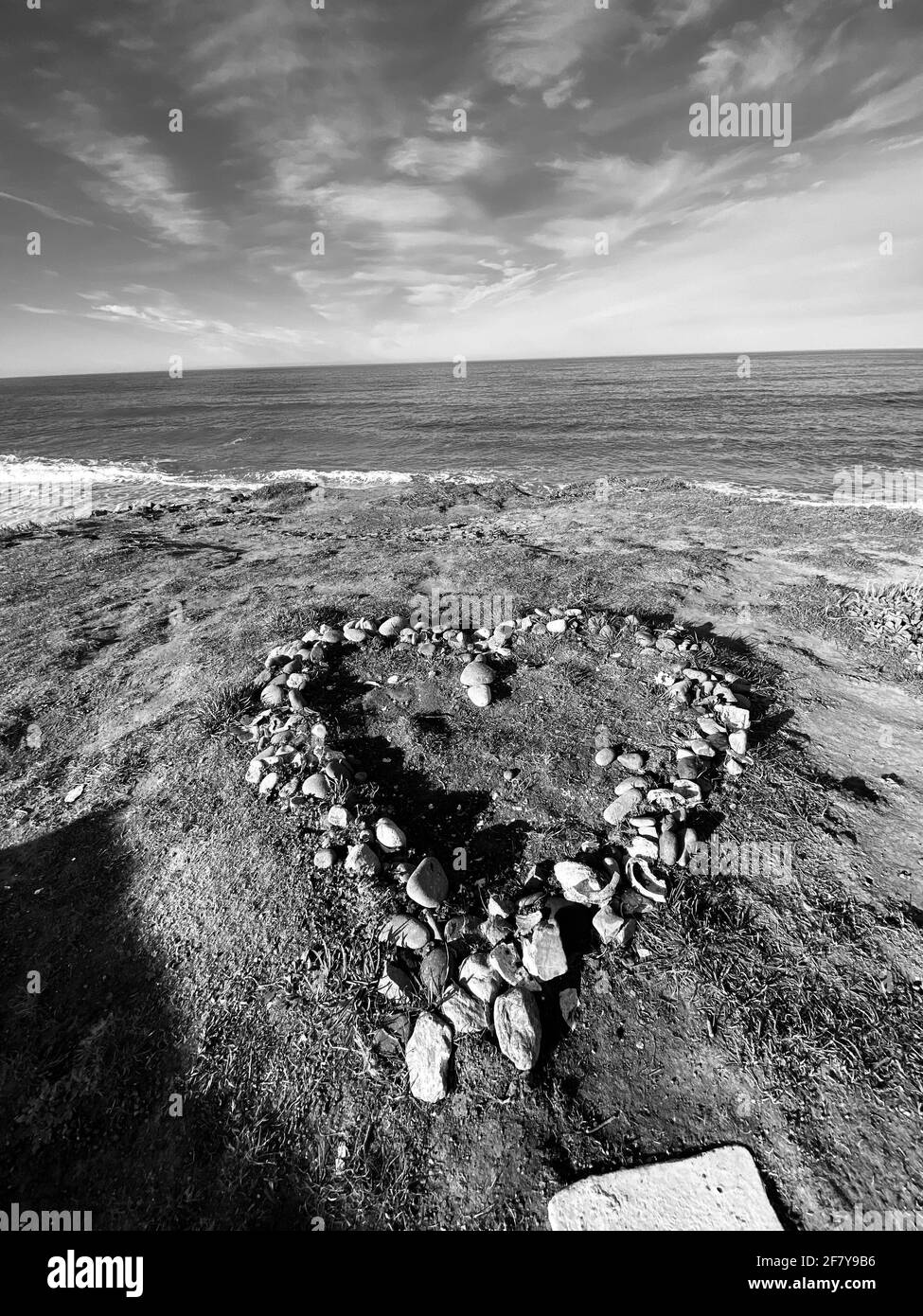 Heart shaped rock display, Cambria California abstract, California ...