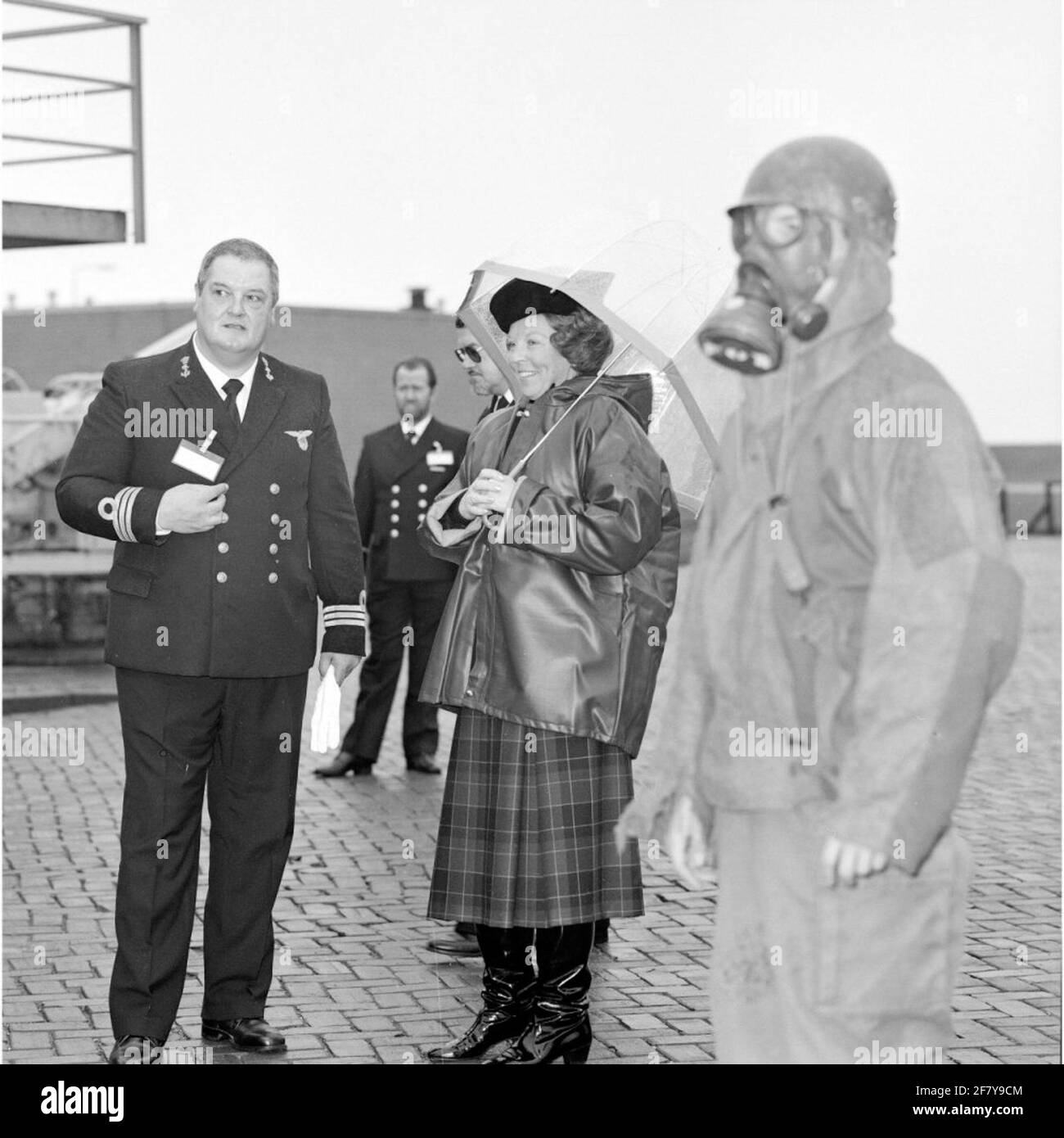 Visit HM Queen Beatrix (with umbrella) at the school for NBCD (nuclear ...