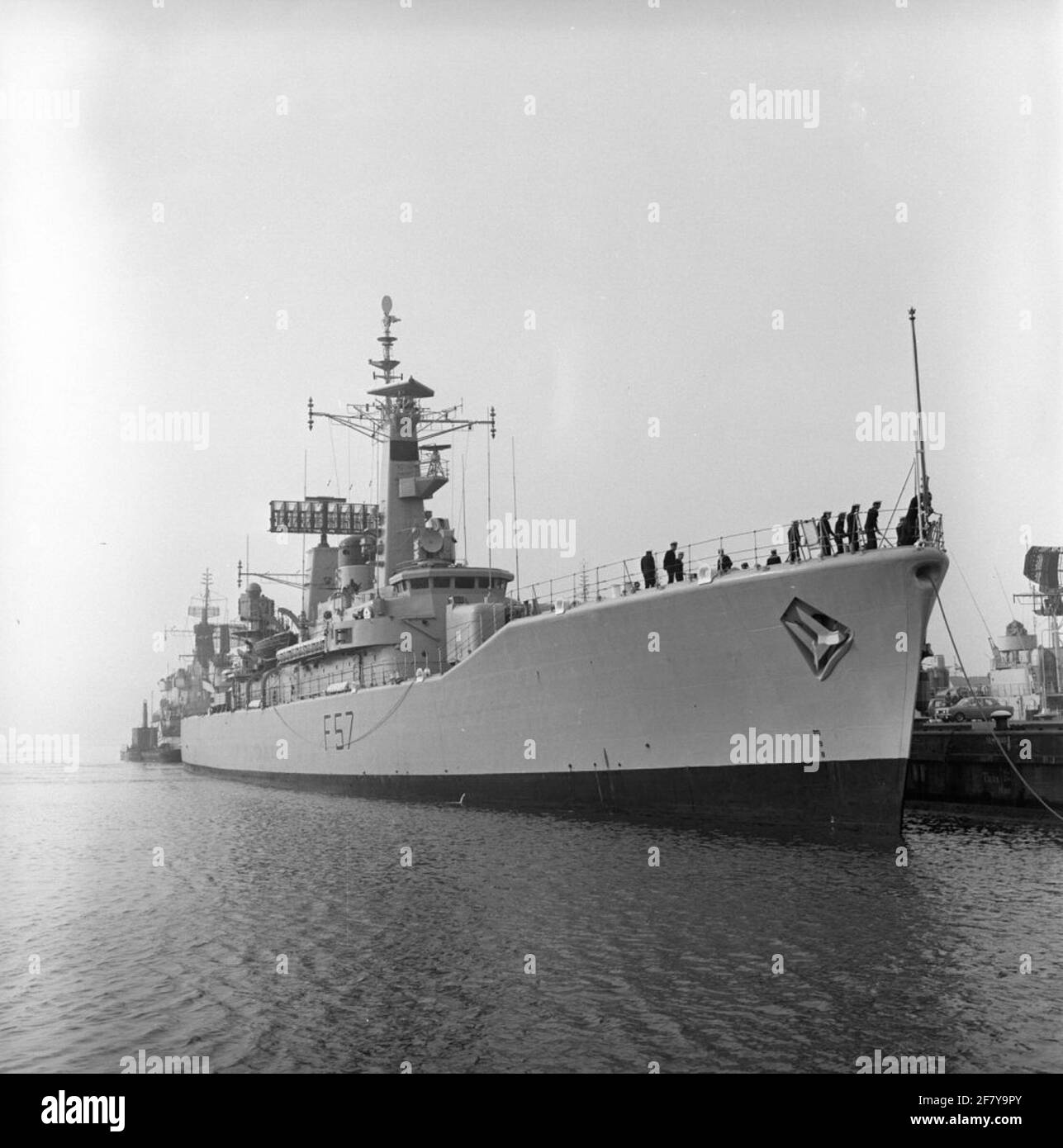 The British frigate HMS Andromeda (F 57, 1968) from the Leander Class ...