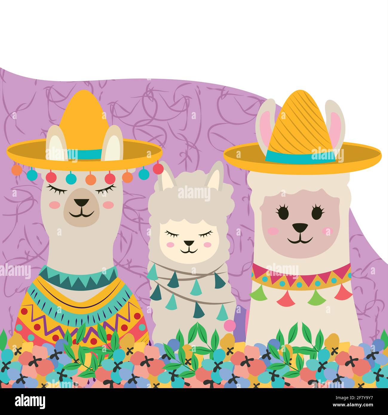 Llamas De Dibujos Animados Con Sombreros Amazon.com: Lindo Sombrero De