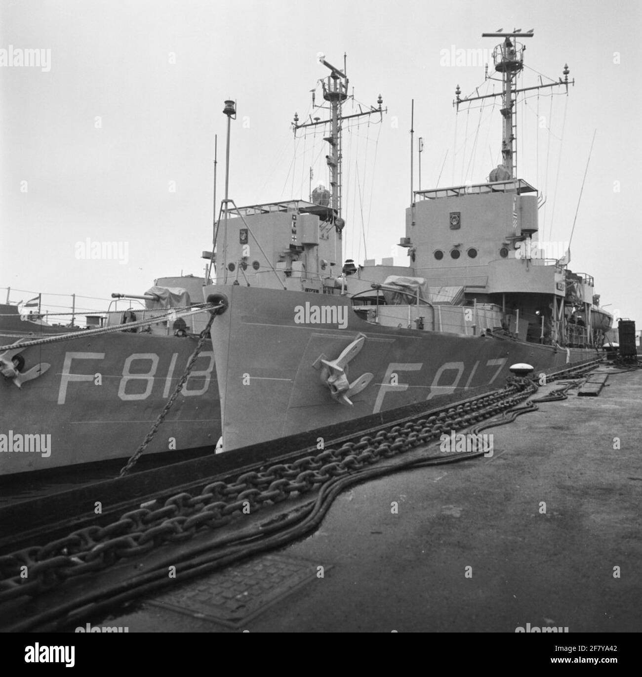 All Hens alongside Hr.Ms. Wolf (F817 Stock Photo - Alamy