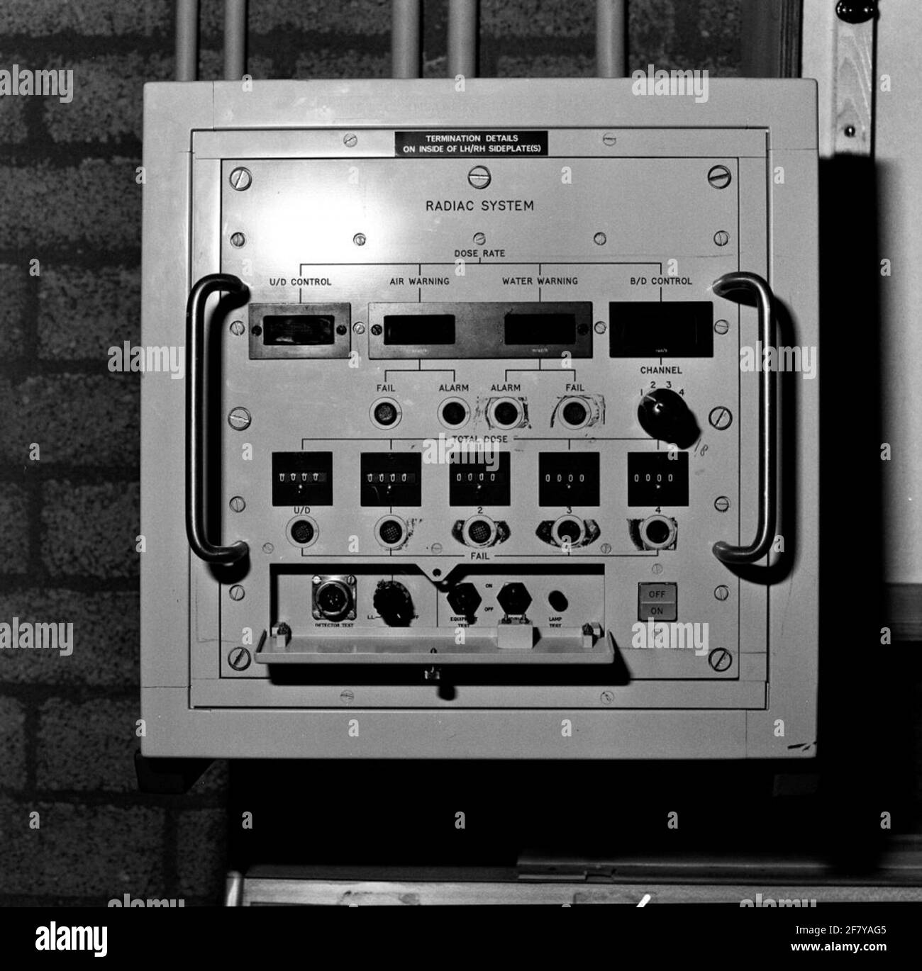 NBCD detection equipment for radioactive radiation arranged in a test ...