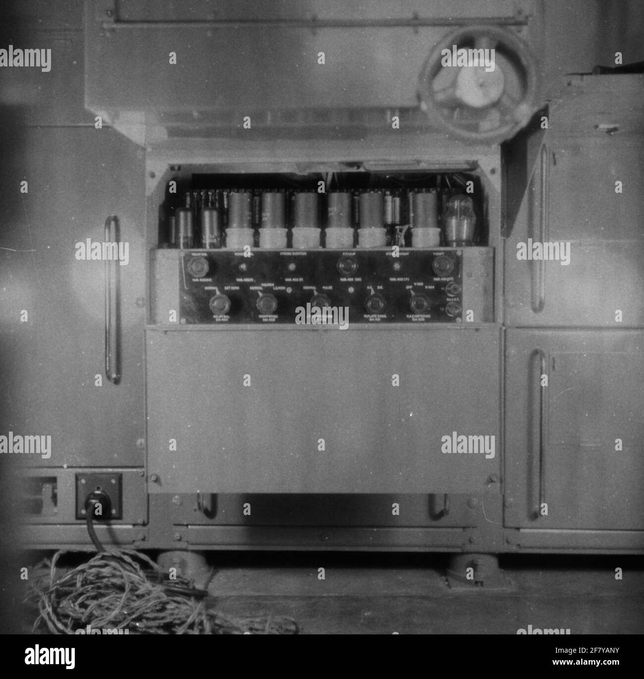 Portion of the control panel of the fire line radar AA 3MK7. This radar ...